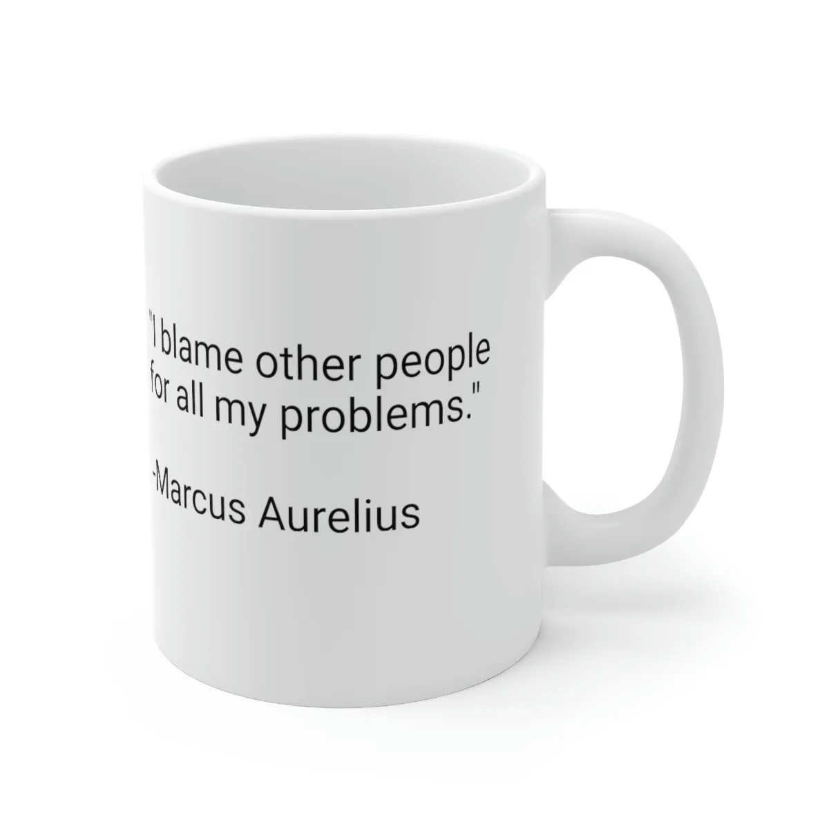 Marcus Aurelius on Stoicism - Fake Quote Coffee Mugs